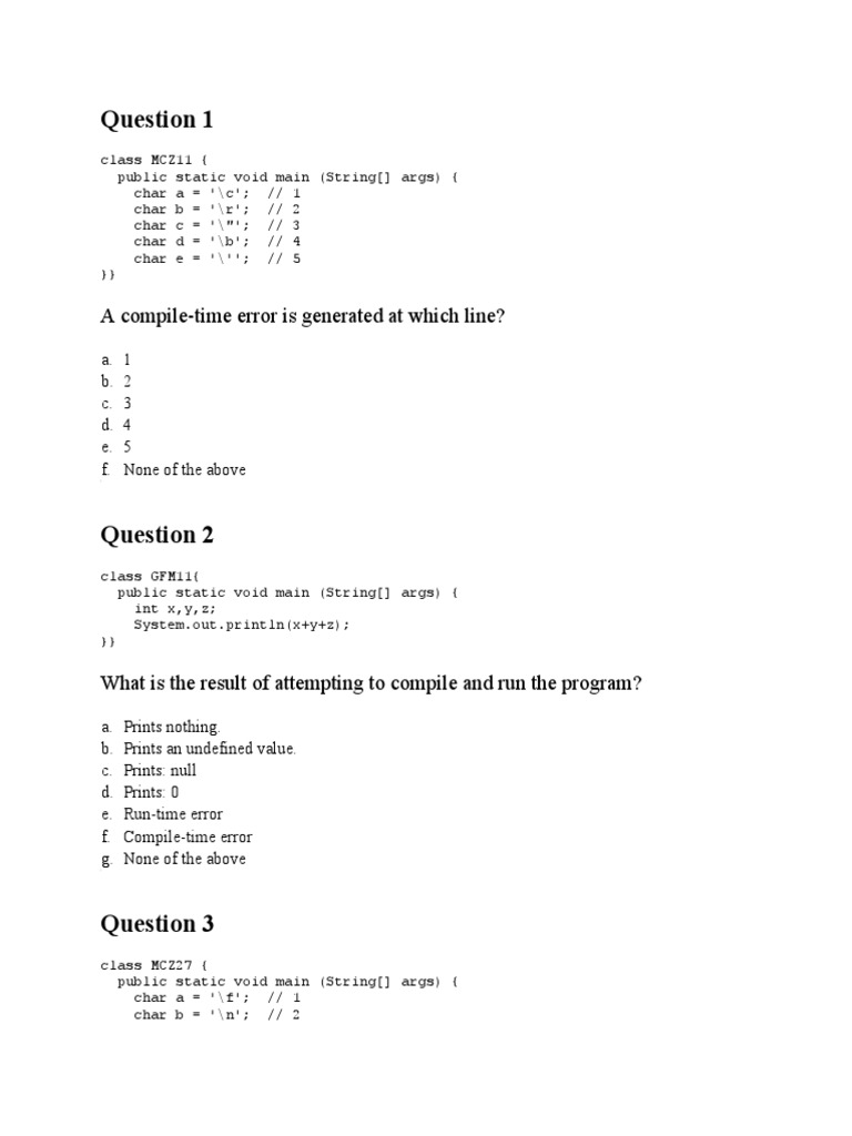 Java MCQs 2 | PDF | Software Engineering | Computer Programming Java MCQs 2 | PDF | Software Engineering | Computer Programming