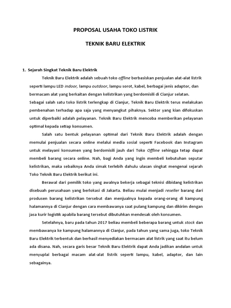 Contoh Proposal, Pembukuan Dan Data UKM | PDF