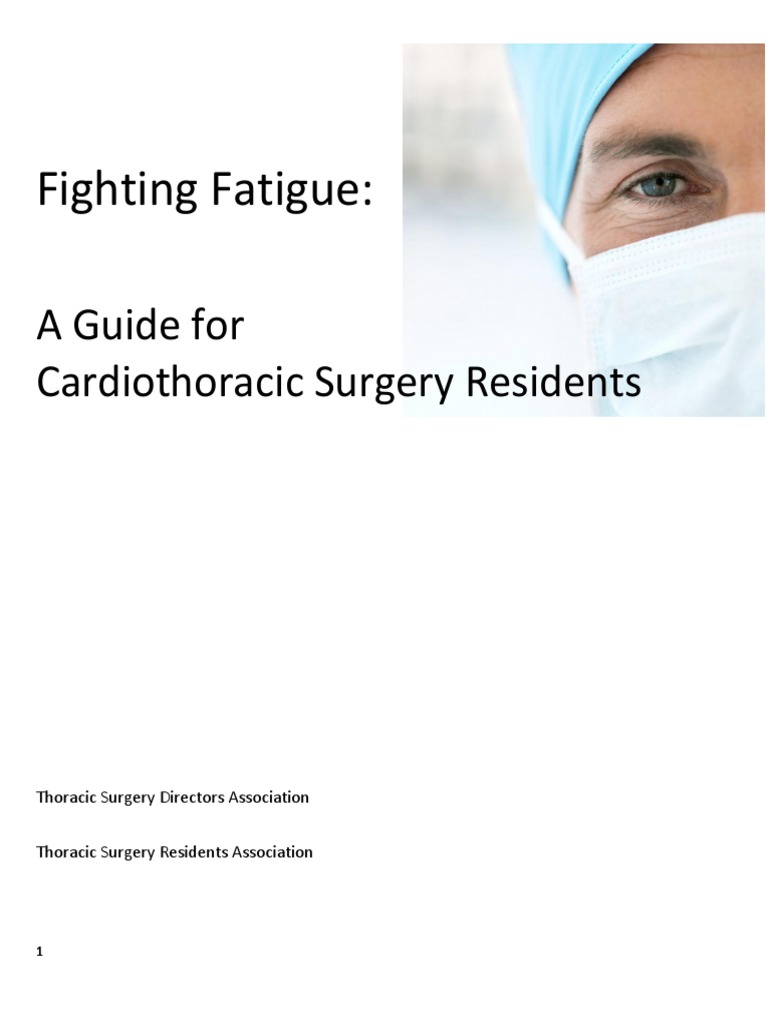 Thoracic Surgery - Fighting Fatigue | PDF | Sleep | Shift Work