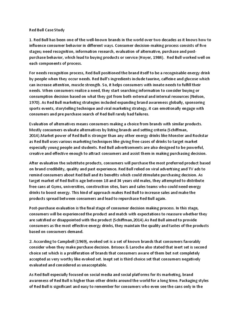 Red Bull Case Study | PDF | Brand | Target Audience