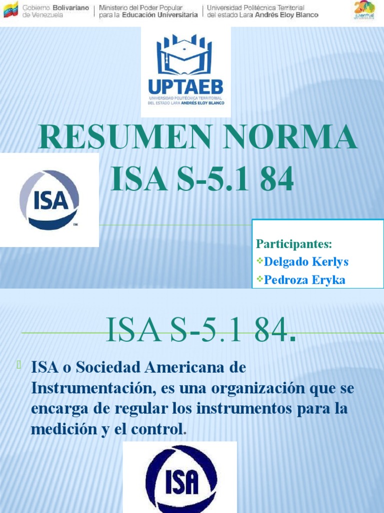 Instrumentacion Norma Isa | PDF