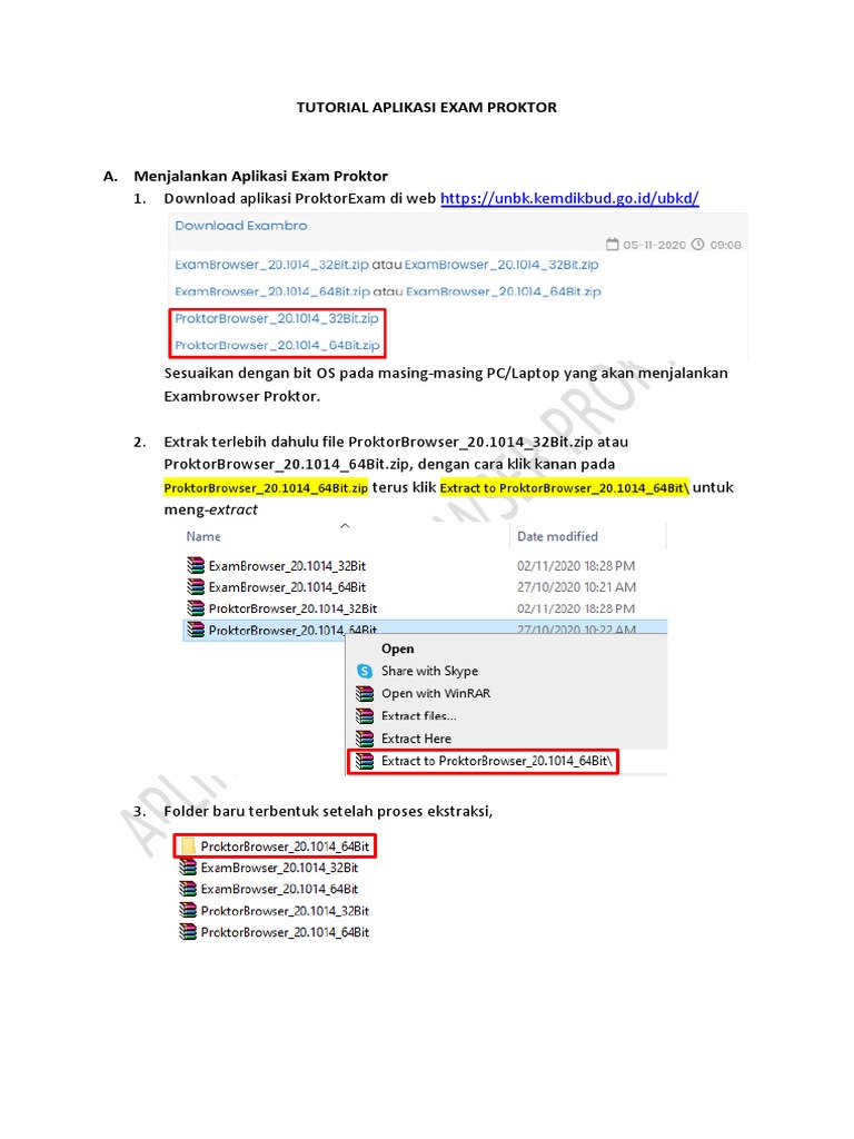 Tutorial Aplikasi Exam Proktor | PDF