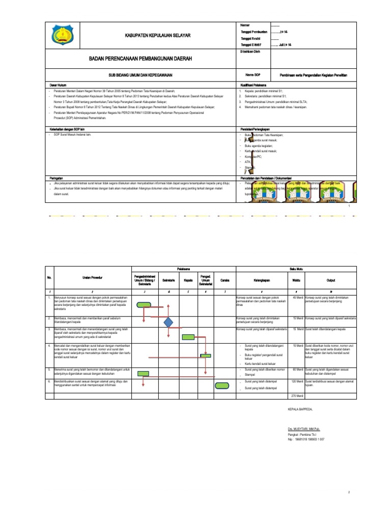 30 SOP-Bappeda Pembinaan Dan Pengendalian Kegiatan Penelitian (BLM) | PDF