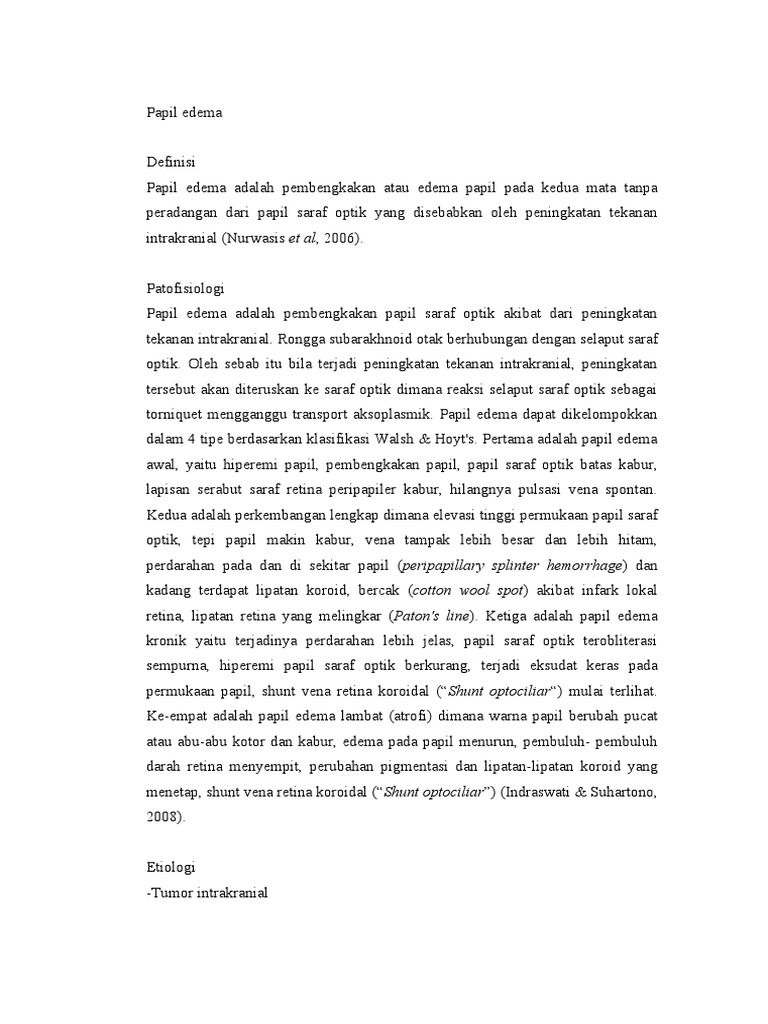 Papil Edema | PDF | Kesehatan Holistik | Sains & Matematika