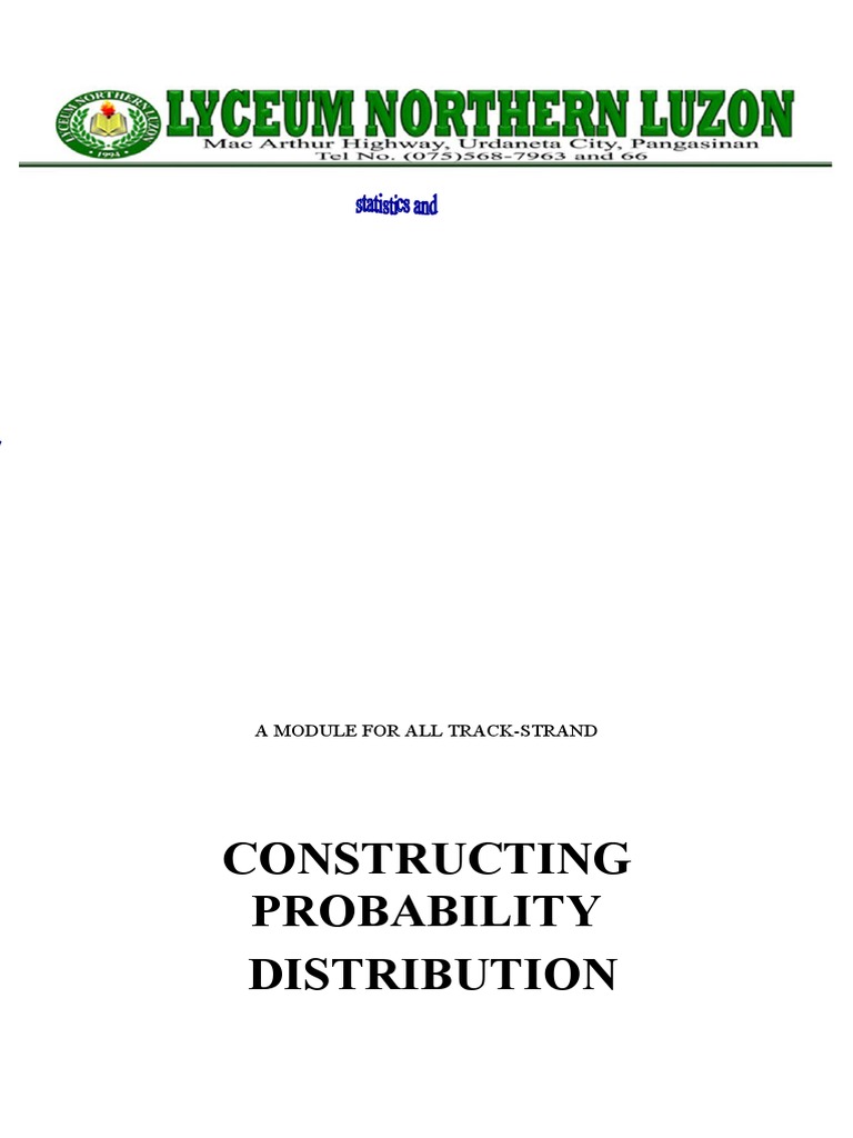 Constructing Probability Distributions: A Guide to Developing ...