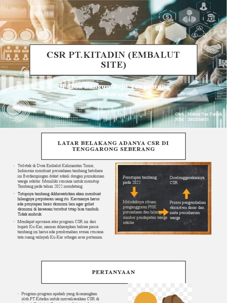 CSR Kitadin: Pemberdayaan Masyarakat | PDF | Bisnis | Pengelolaan ...