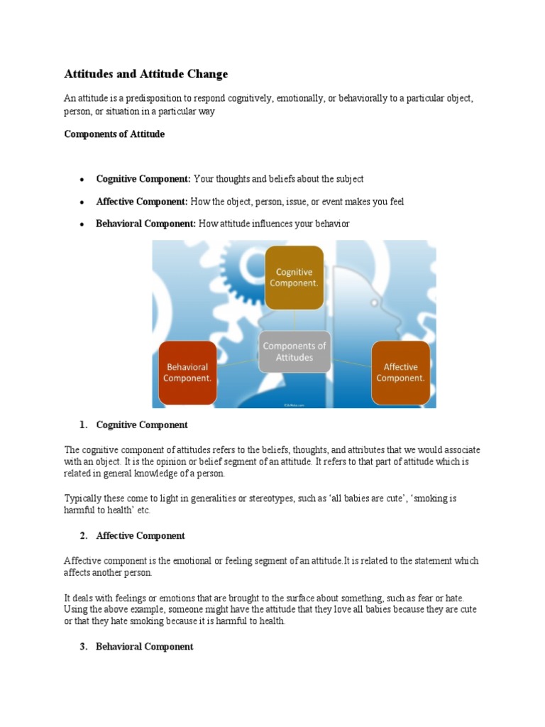Components and Theories of Attitude Change | PDF | Attitude (Psychology ...