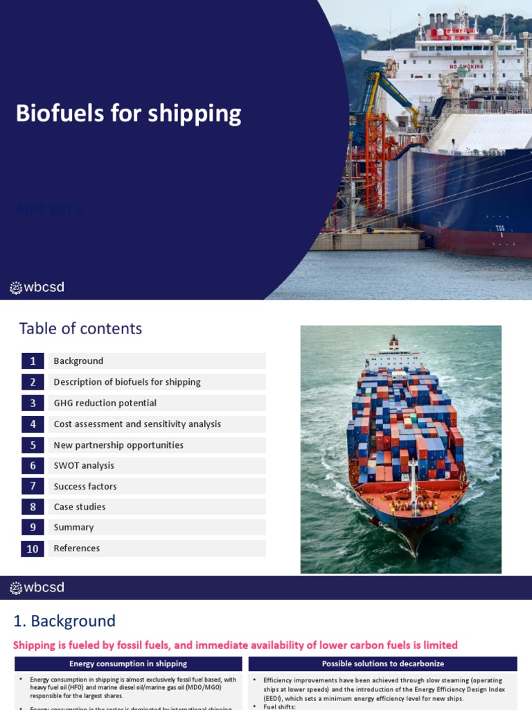 Biofuels For Shipping: April 2019 | PDF | Biofuel | Biodiesel