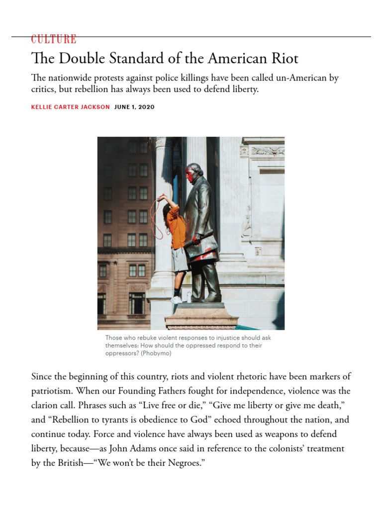The Double Standard of The American Riot: Culture | PDF | Rebellions ...