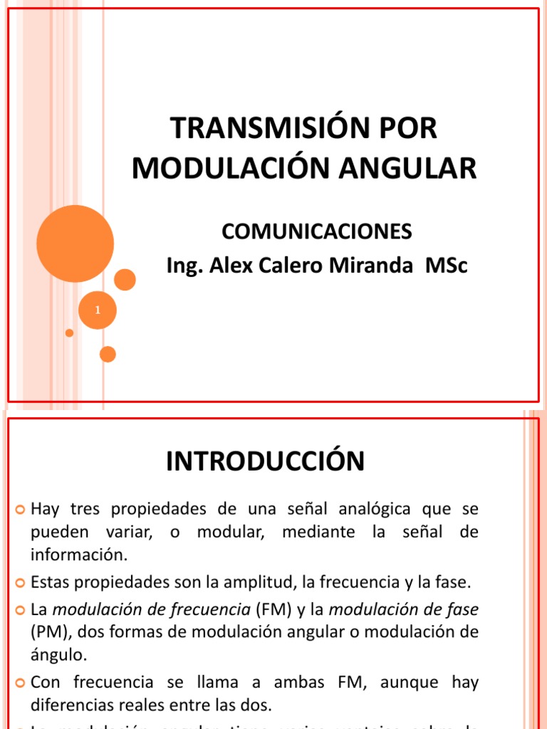 Transmision Por Modulacion Angular | PDF | Modulación de frecuencia ...
