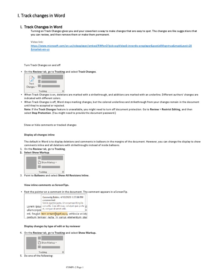 Track Changes | PDF | Markup Language | Computer Science