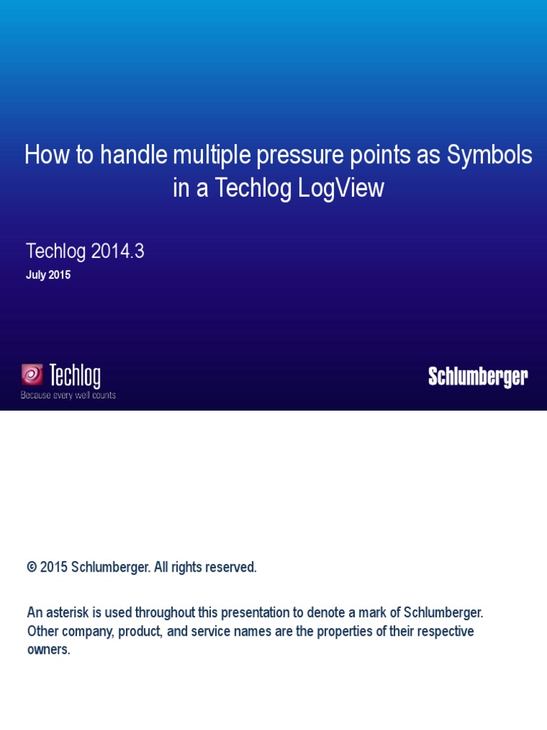 How To Handle Pressure Points in Techlog Logview - 6690405 - 01 | PDF