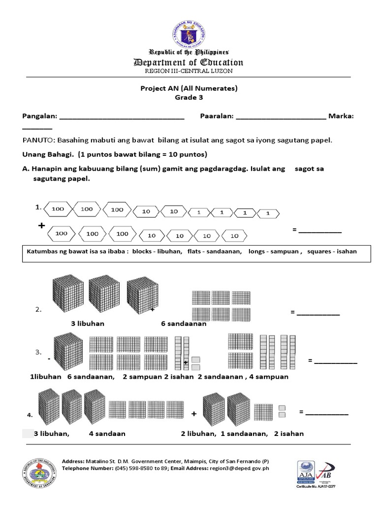 Grade 3 Project An | PDF