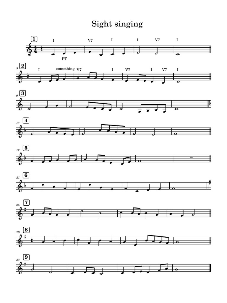 Sight Singing | PDF