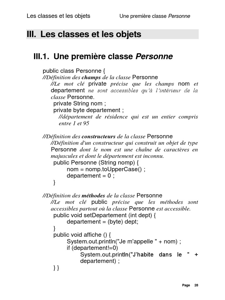 JAVA | PDF | Classe (informatique) | Constructeur (programmation)