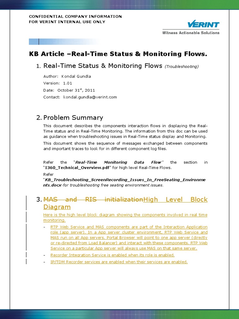 Real-Time Status & Monitoring Flows | PDF | Web Application | Port ...
