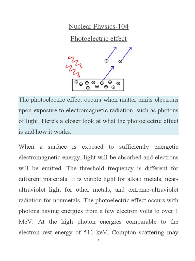 Exploring the Photoelectric Effect: Einstein's Insights into the ...