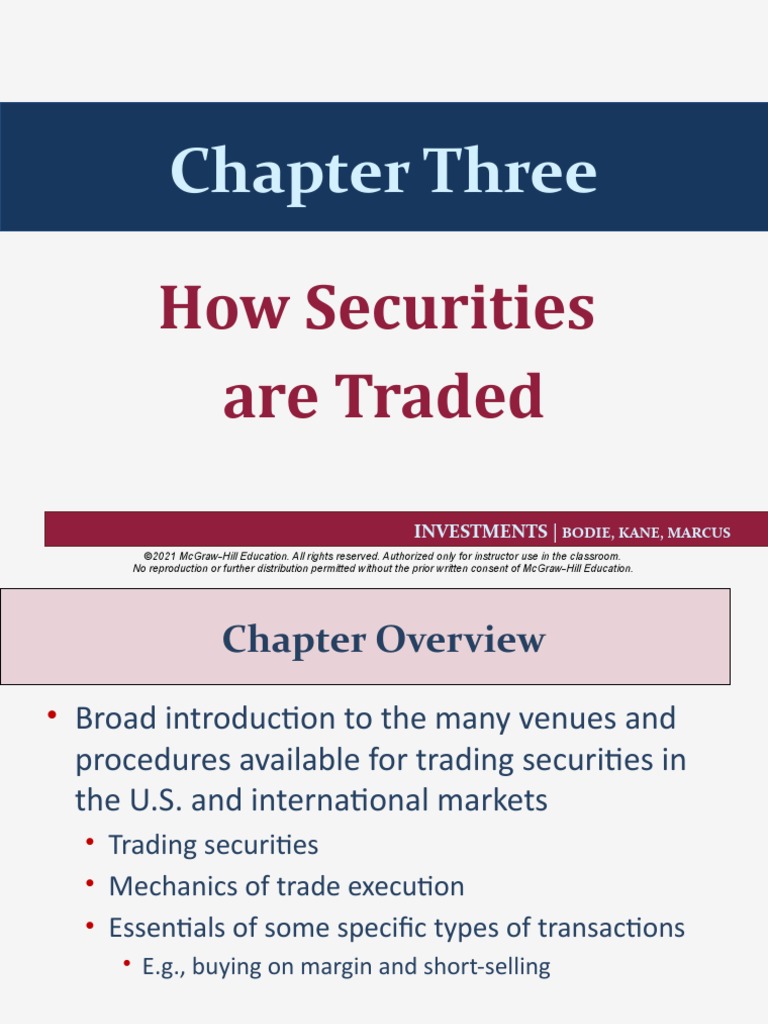 Bodie Investments 12e PPT CH03 | PDF | Initial Public Offering | Margin (Finance)