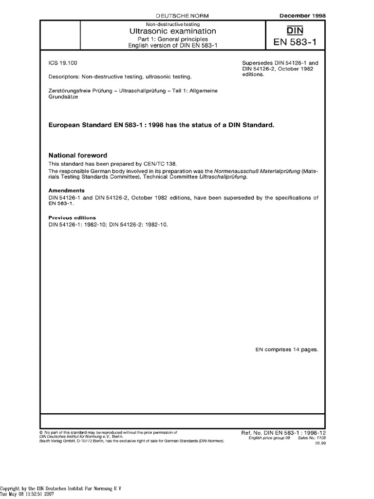 Din en 583-1 | PDF