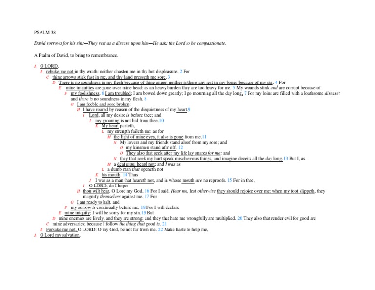 Psalm 38 | PDF | Religious Texts | Religious Belief And Doctrine