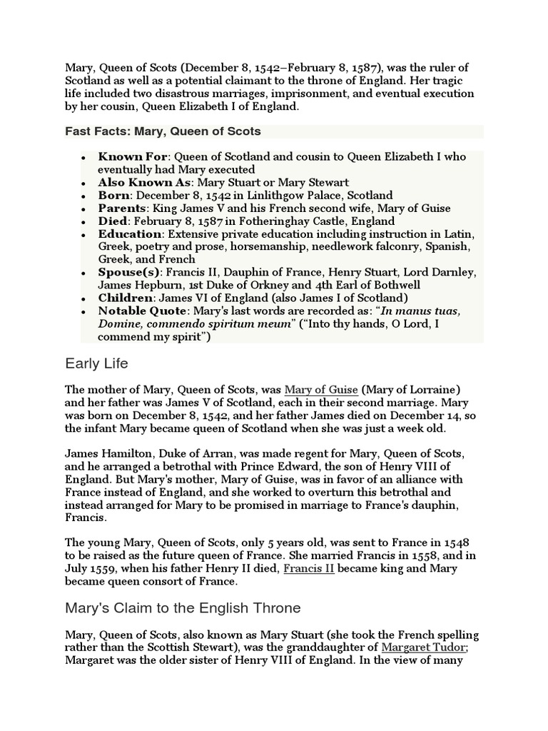 Scribd Mary, Queen of Scots | PDF | Mary, Queen Of Scots | Family