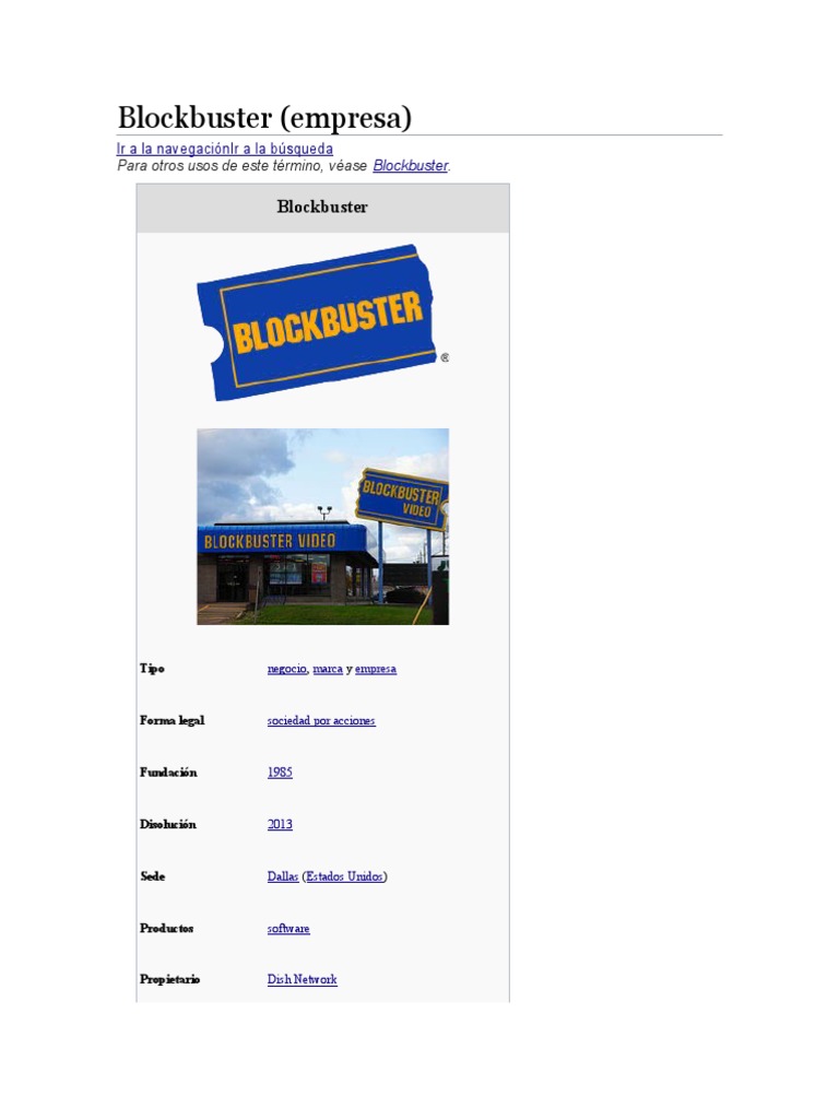 Blockbuster | PDF | Empresas | Business