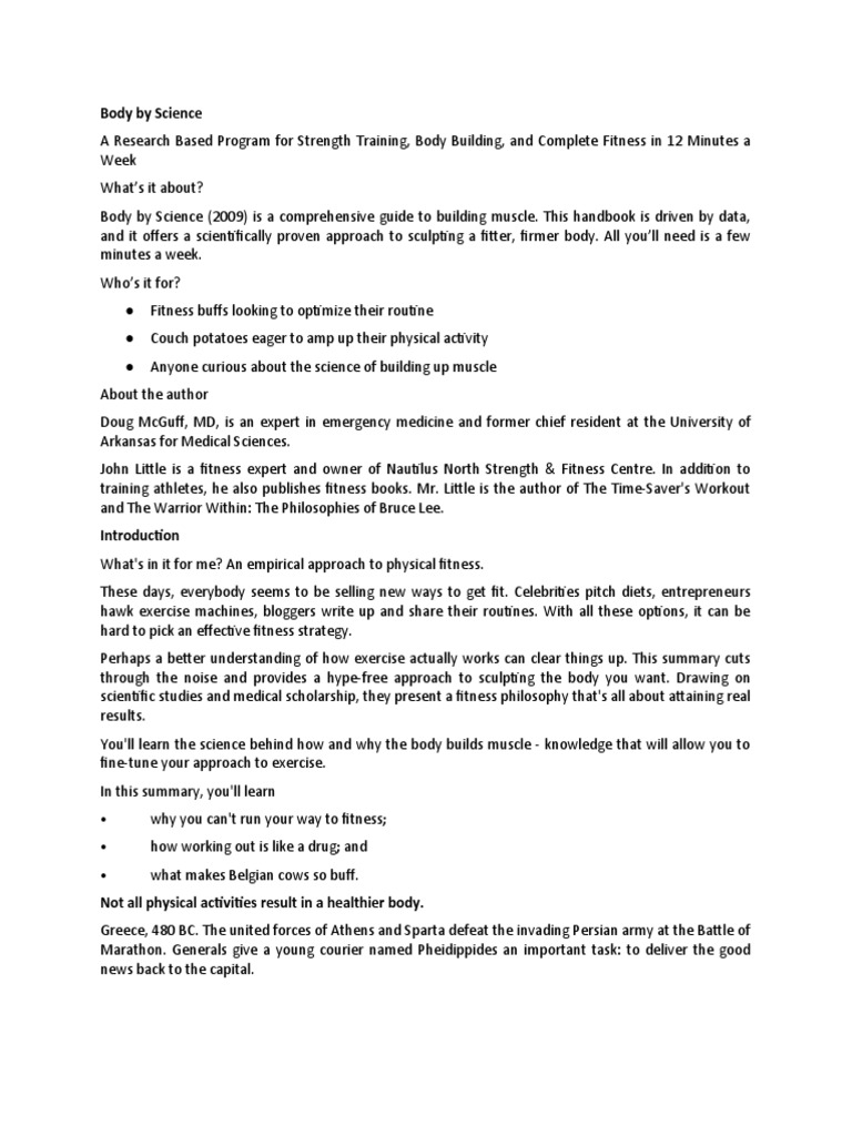 Science-Backed Fitness in 12 Mins | PDF | Weight Training | Physical ...