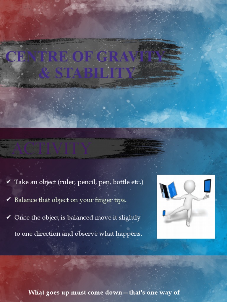 Centre of Gravity & Stability | PDF | Center Of Mass | Gravity