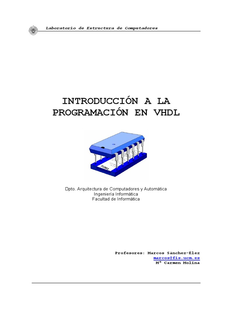 Introduccion VHDL | PDF | Vhdl | Lenguaje de programación