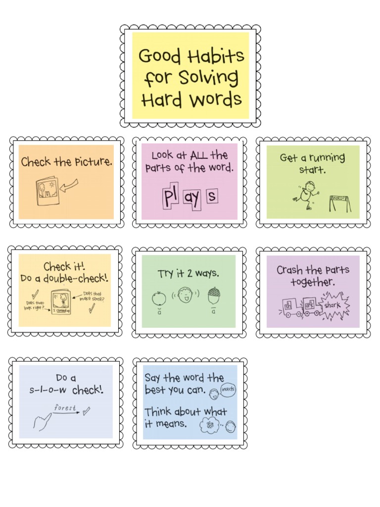Good Habits For Solving Hard Words | PDF