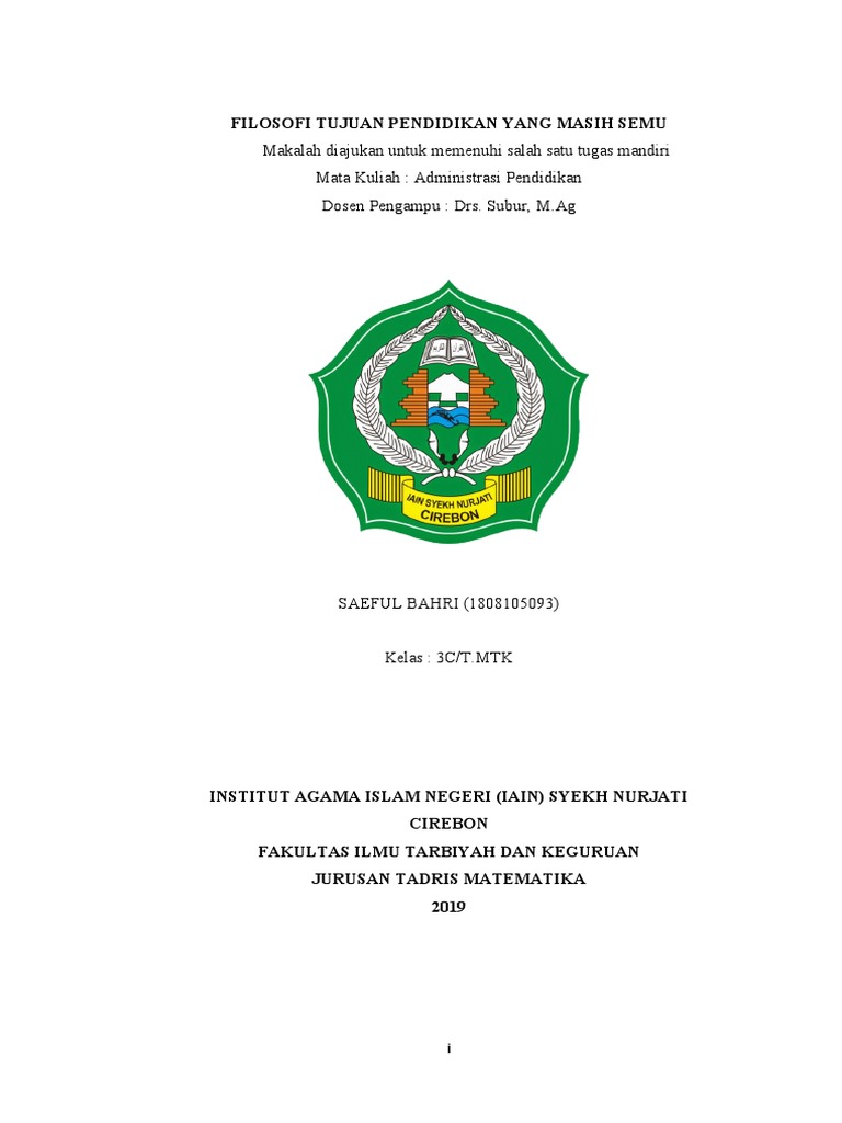 Caver Filosofi Tujuan Pendidikan Yang Masih Semu | PDF | Karier ...