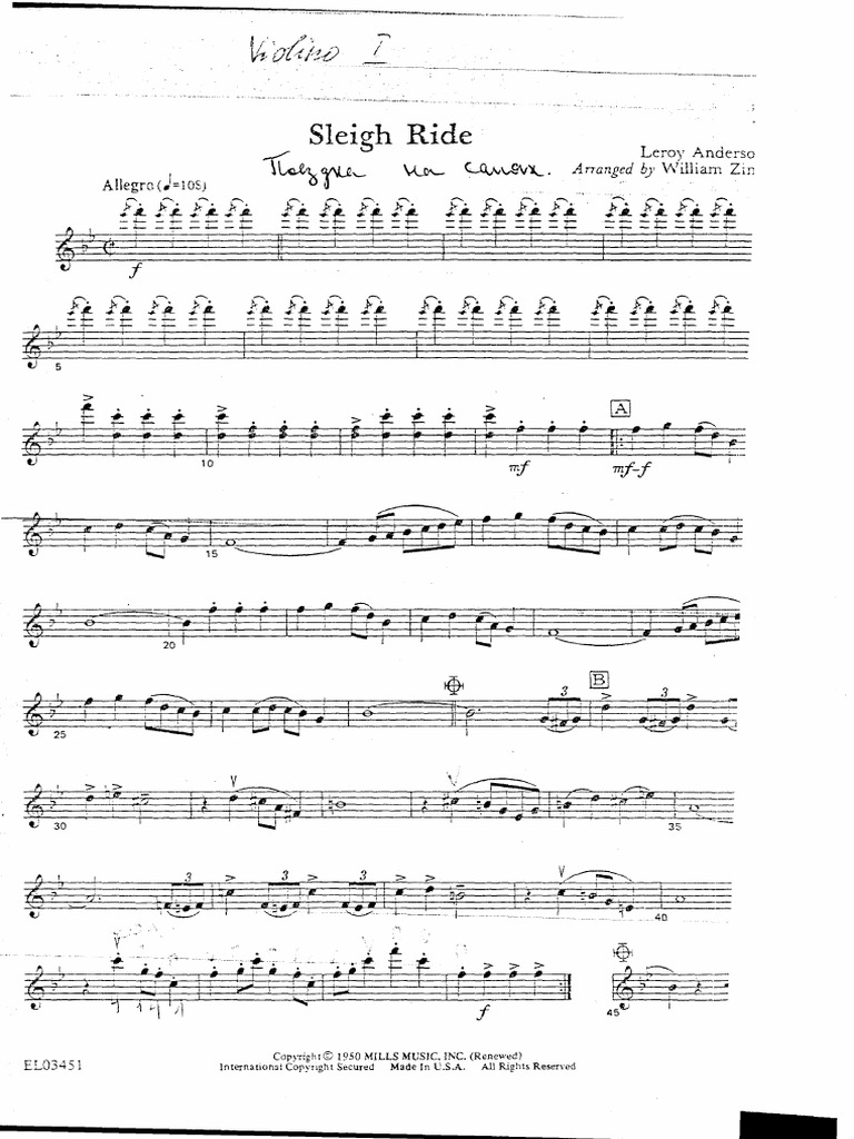 Anderson - Sleigh Ride | PDF