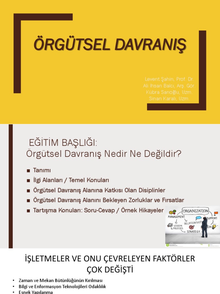 Orgutsel-Davranis Ders Notu 8 Hafta PDF | PDF