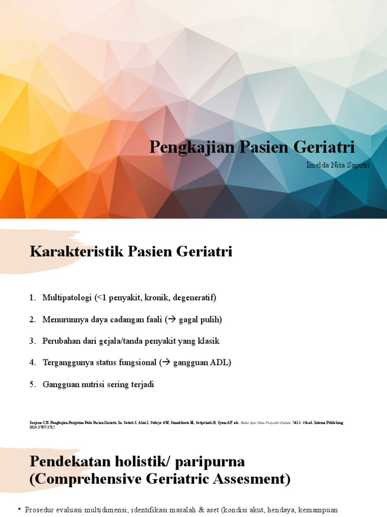 Comprehensive Geriatric Assessment Guide | PDF | Geriatrics | Epidemiology