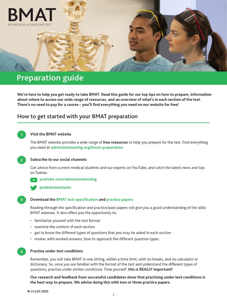 Preparation Guide: How To Get Started With Your BMAT Preparation | PDF ...