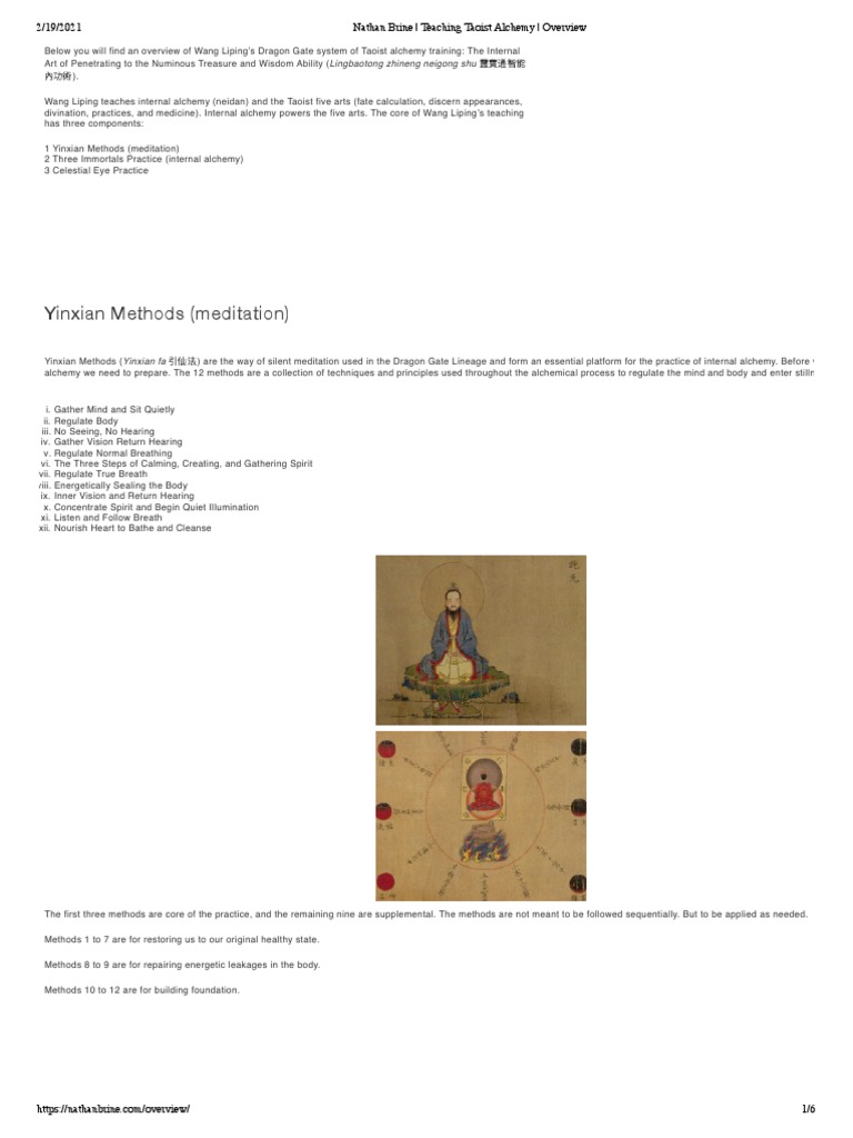 Nathan Brine - Teaching Taoist Alchemy - Overview | PDF | Neidan | Alchemy