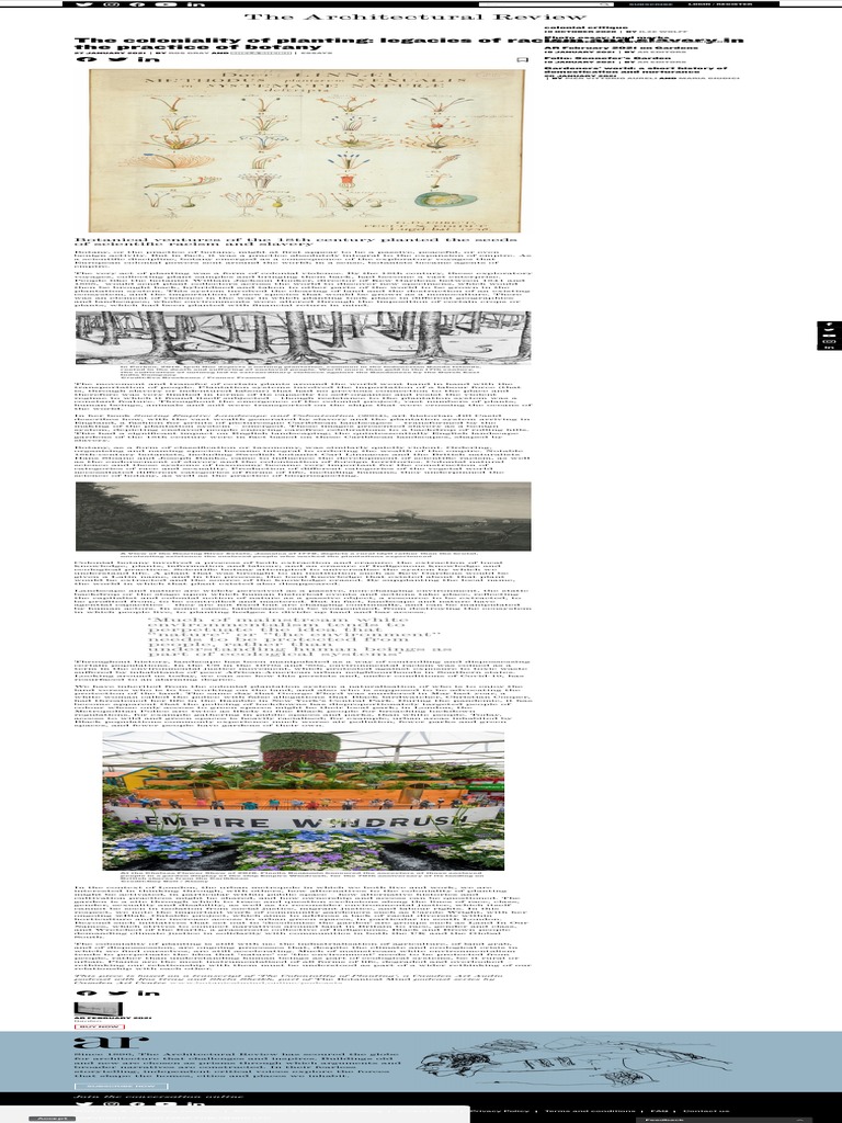 The Coloniality of Planting: Legacies of Racism and Slavery in The ...