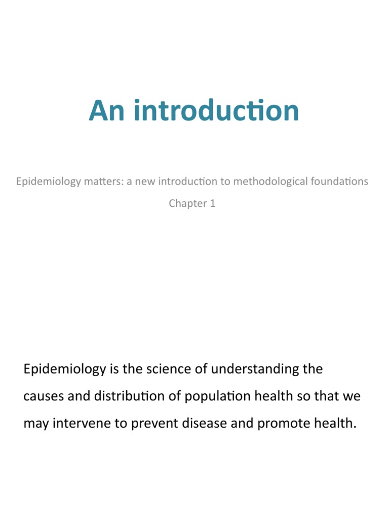 Introduction to Epidemiology Basics | PDF | Epidemiology ...