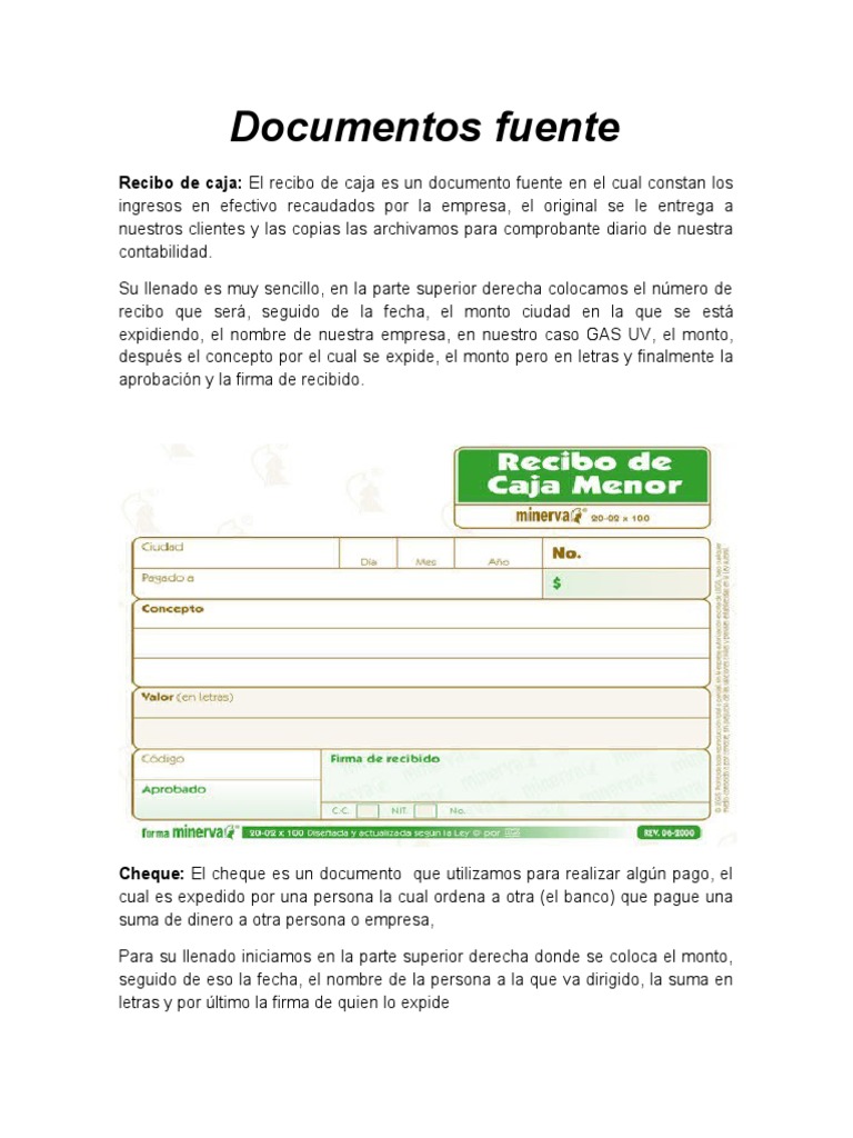 Documentos Fuente | PDF | Factura | Contabilidad