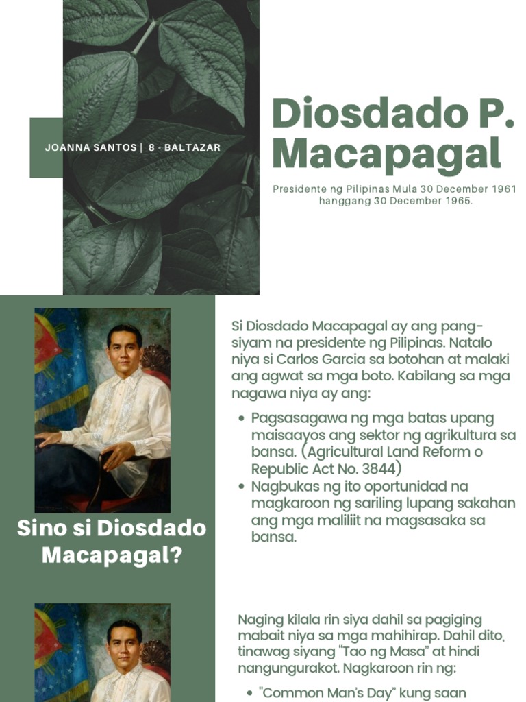 Diosdado Macapagal Talambuhay