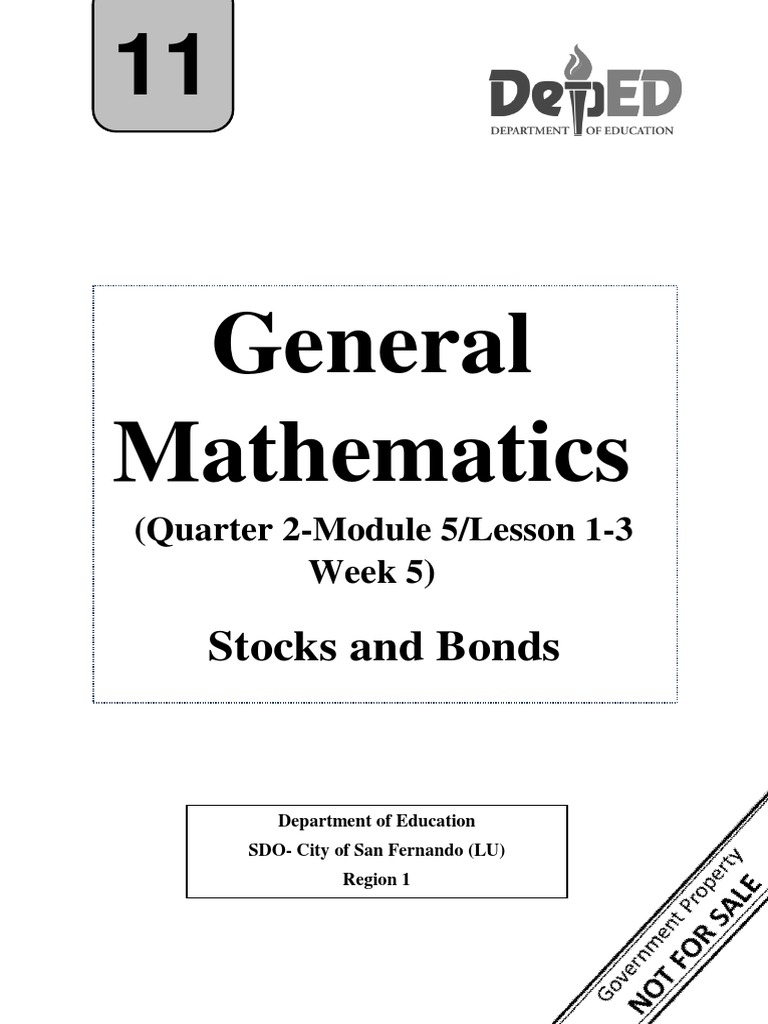 General Mathematics: Stocks and Bonds | PDF | Bonds (Finance) | Annuity ...