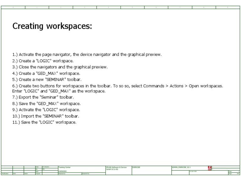 Admin Exercise 02.1 Eplan | PDF