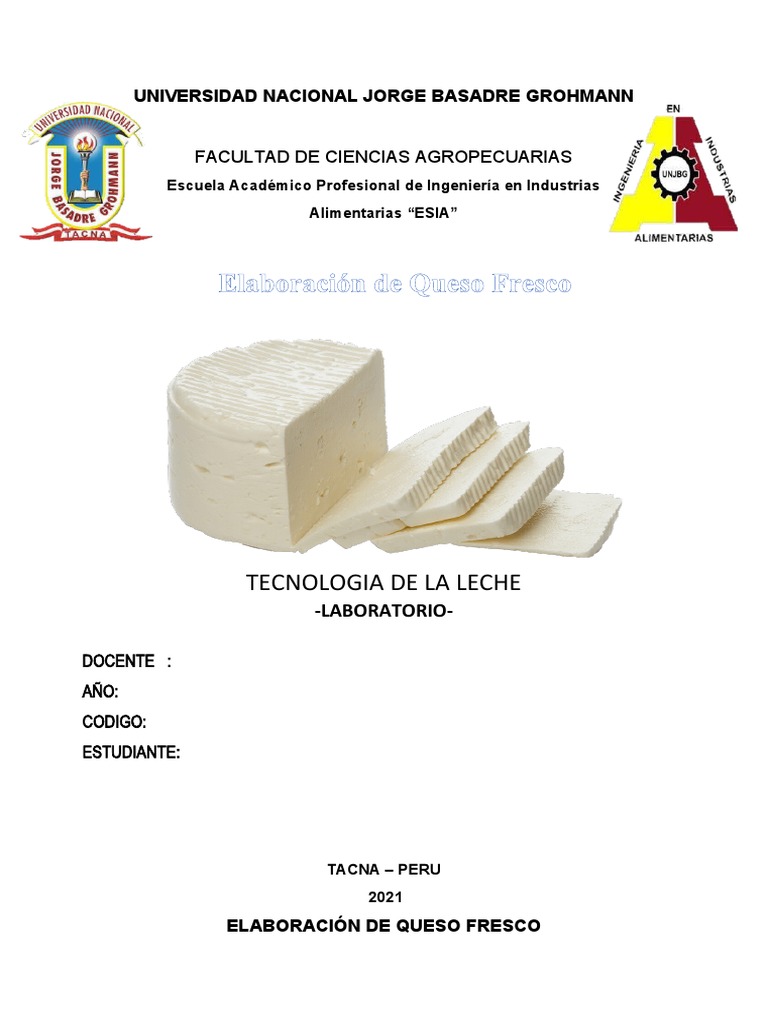 Elaboracion de Queso Fresco Practica #16 2 | PDF | Queso | Leche