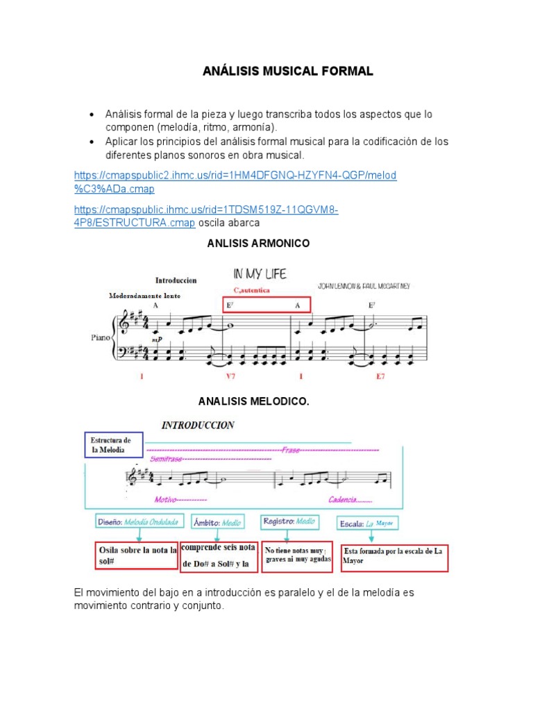 Análisis Musical Formal | PDF | Acorde (Música) | Melodía
