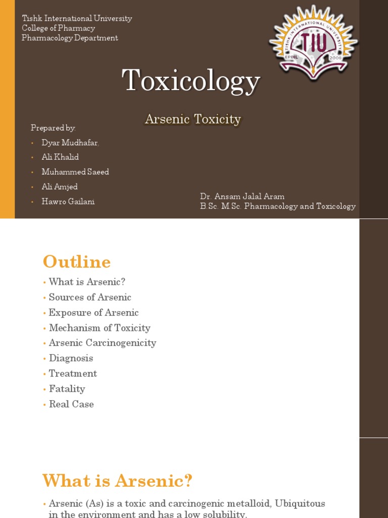 Arsenic Toxicity | PDF | Arsenic | Enzyme Inhibitor