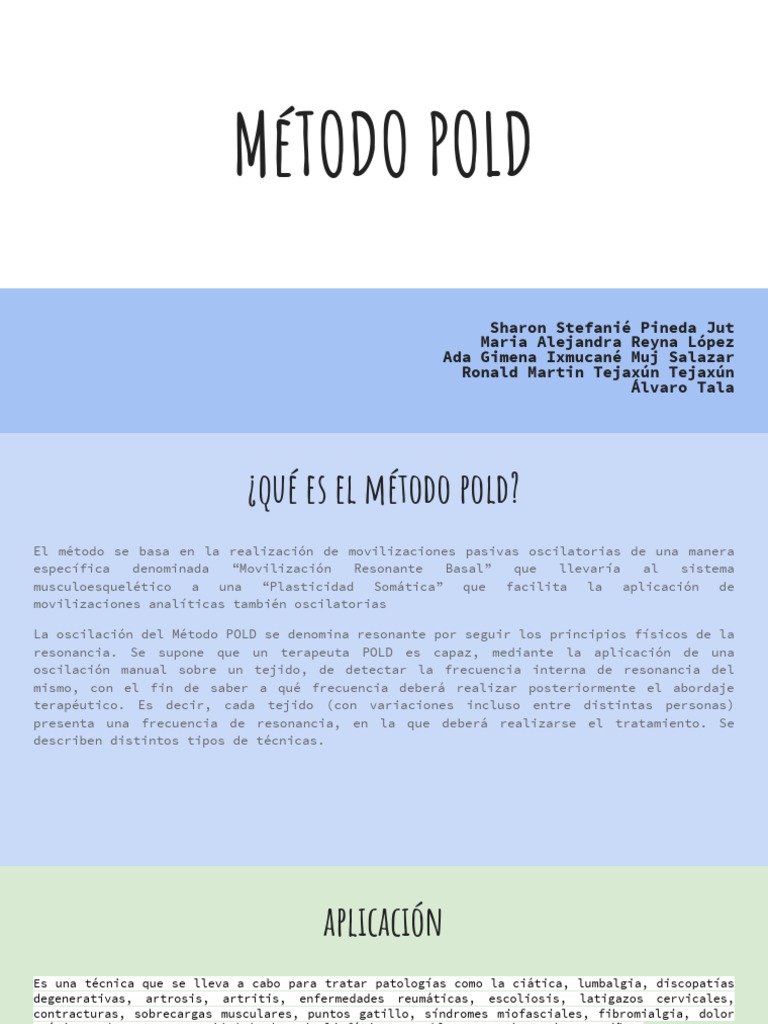 MéTODO POLD | PDF | Fibromialgia | Trastornos musculoesqueléticos