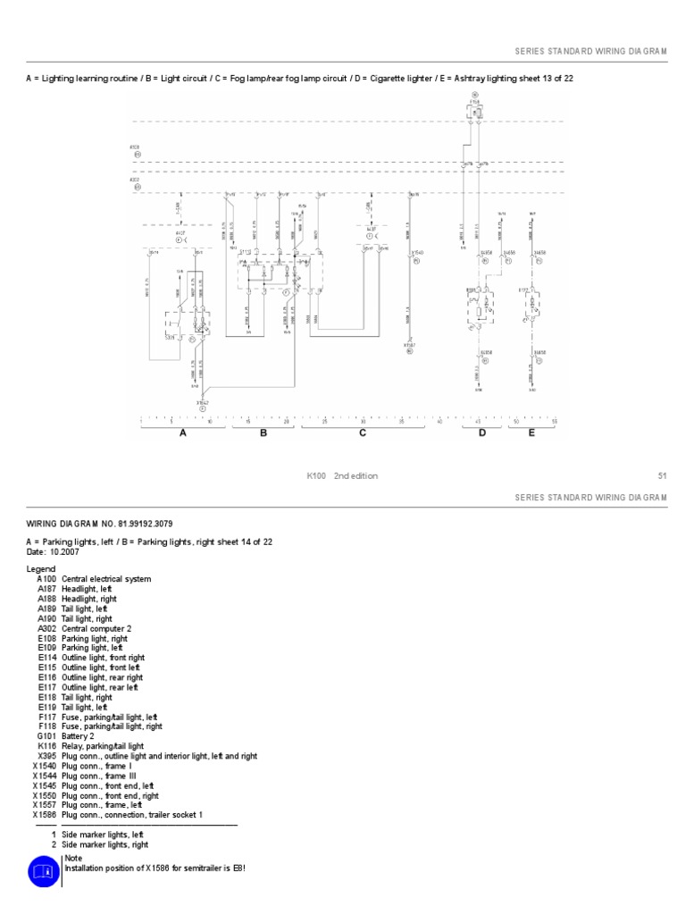 MAN TGS-TGX Wiring Diagrams Electrical System K100 (2nd Edition) (053 ...