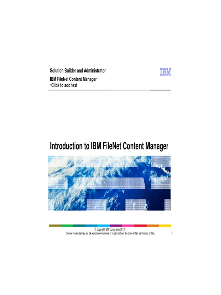 Introduction To Ibm Filenet Content Manager | PDF | Application Server | Databases
