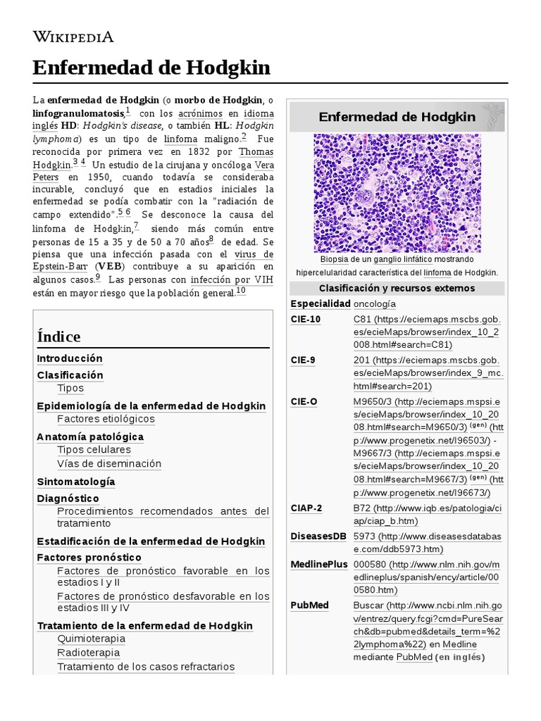 Enfermedad Hodgkin | PDF | Biología | Anatomía