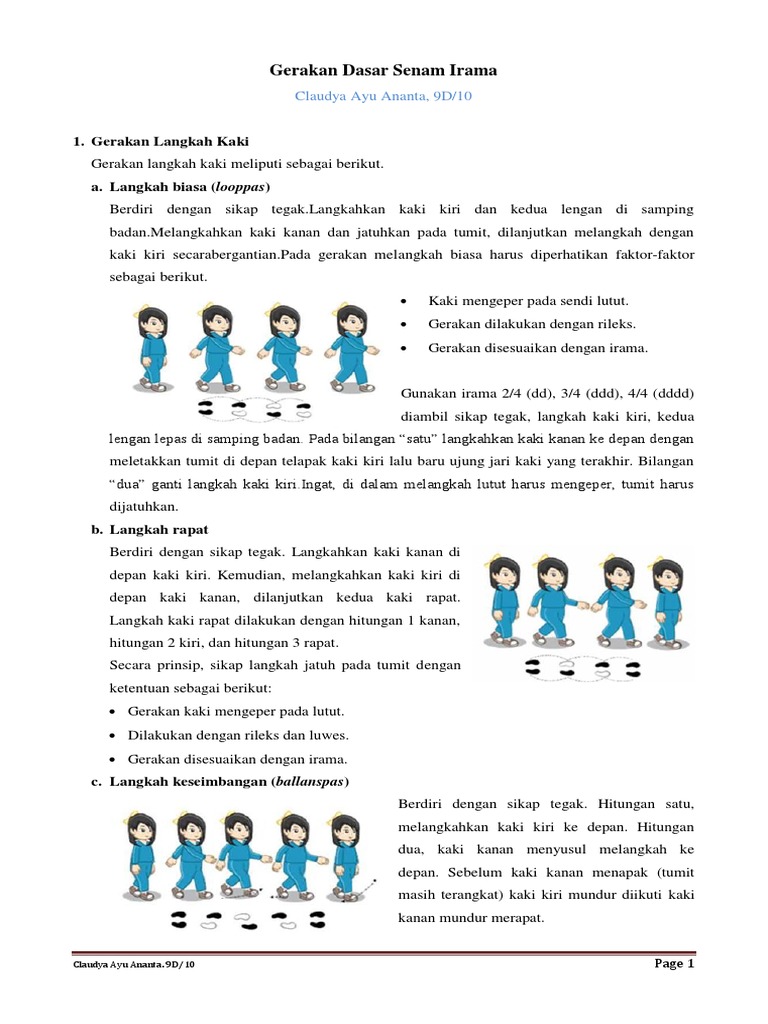 Gerakan Dasar Senam Irama | PDF